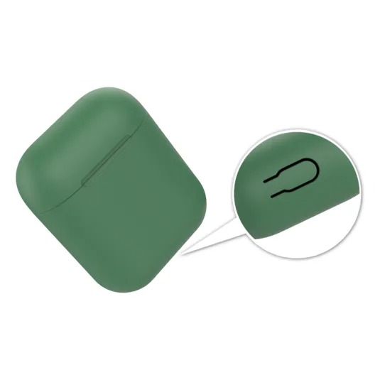 Купить Чехол силиконовый Deppa Ultra Slim для AirPods, темно-зеленый ...