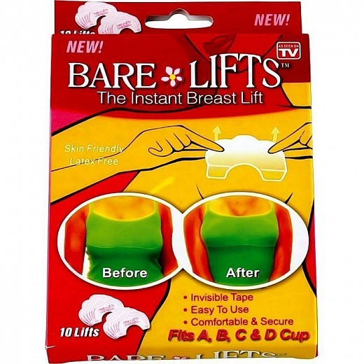 Купить Наклейки для груди «невидимый бюстгальтер» Bare Lifts | Мелеон