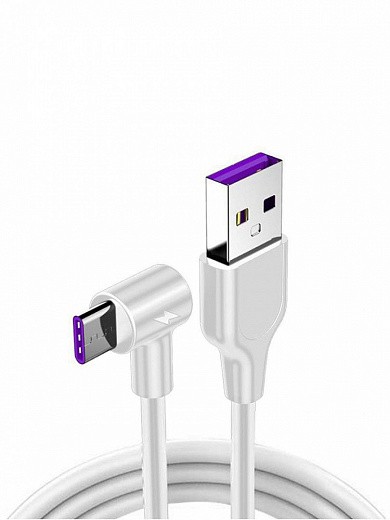 Купить Угловой USB-кабель для быстрой зарядки 5.0А с Type C-разъемом ...